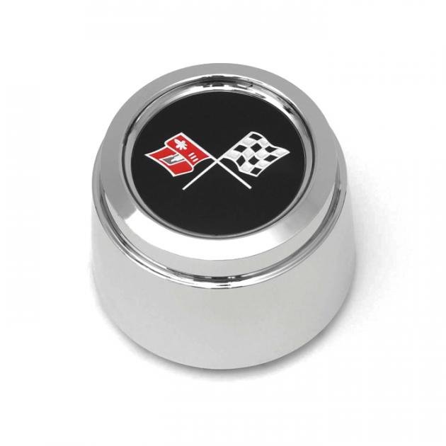 Corvette Wheel Center Cap, Chrome, With Emblem, For Cars With Aluminum ...
