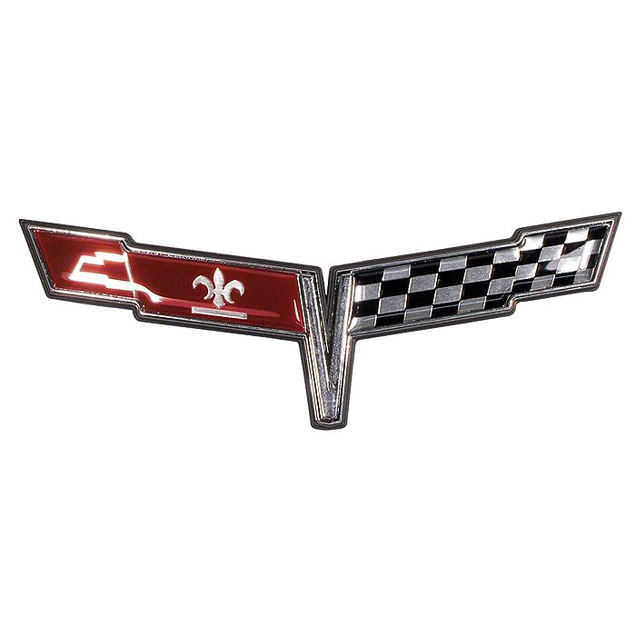 Corvette Front Emblem, Crossed-Flags, 1980 | Corvette Depot