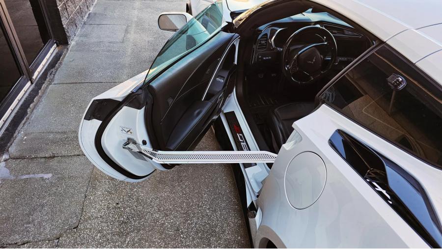 American Car Craft Corvette C7 Door Prop Stainless with Perforated ...