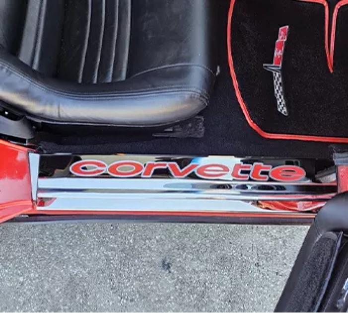 American Car Craft 1978-1982 C3 Corvette Door Sills with Corvette Vinyl ...