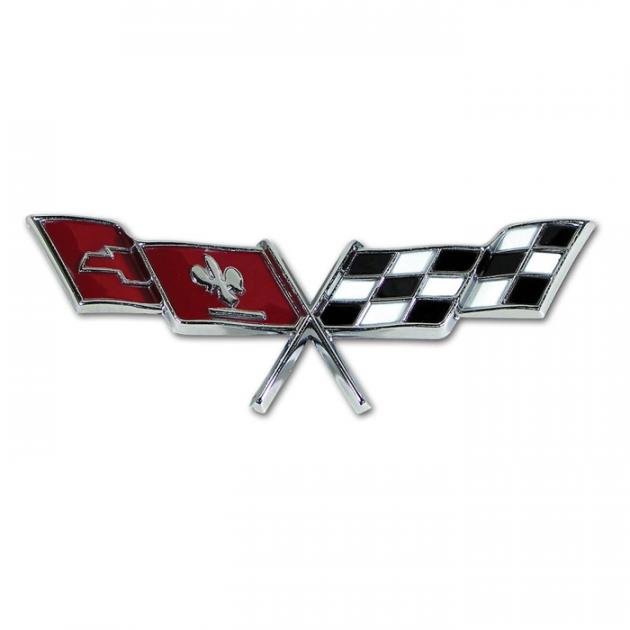 Corvette Side Crossed-Flags Emblem, 1977-1979