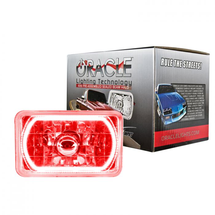 Oracle Lighting Pre-Installed Lights 4x6 in. Sealed Beam, Red 6909-003 ...