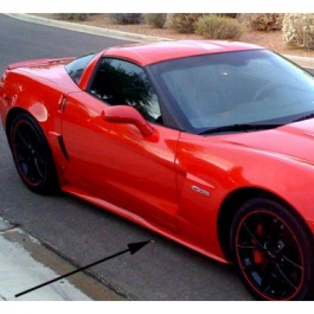 Corvette C6 Side Skirts, ZR1 Style, Painted Factory Exterior Colors ...