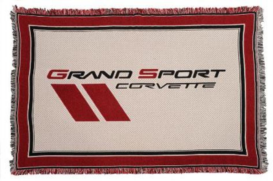 Corvette Woven Throw Blanket, with C1-C6 Logos | Corvette Depot