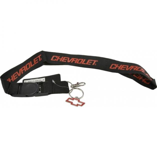 Chevy Lanyard, Key & Badge Holder, With Chevrolet Name | Corvette Depot