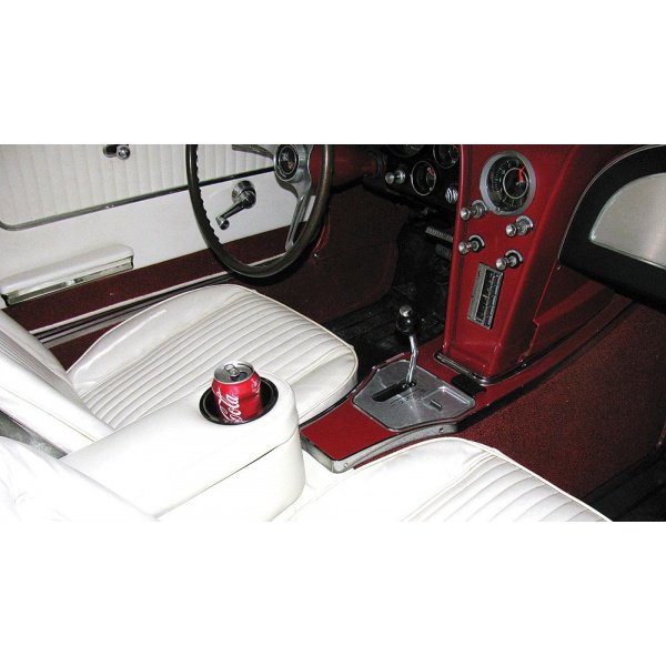 Corvette Center Console, Custom, With Cup Holder, White, 1964-1966 ...