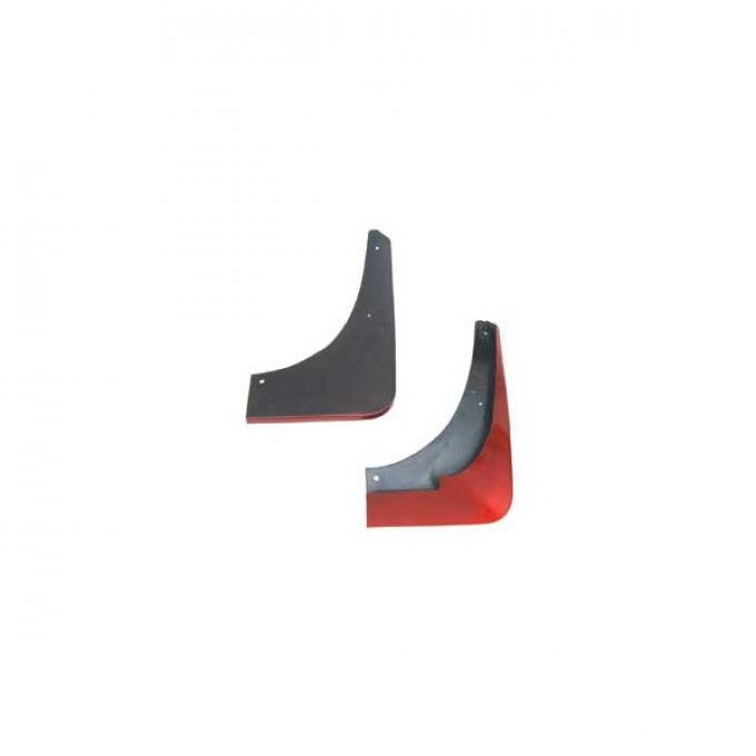 Corvette Splash Guards, Body Contoured, Rear, Magnetic Red,Altec, 2005 ...