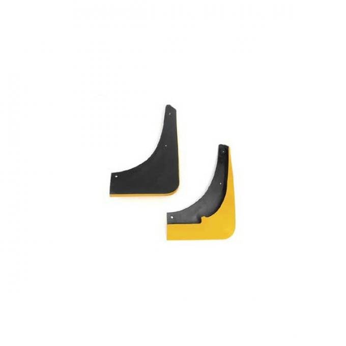 Corvette Splash Guards, Body Contoured, Rear, Millennium Yellow, Altec ...