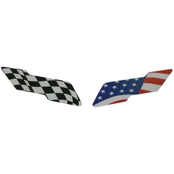 Corvette Emblem Decal, Front Or Rear Overlay, Flag, 1997-2004 ...
