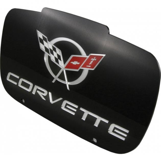 Corvette Contoured Front License Plate, Acrylic, With Corvette Word ...