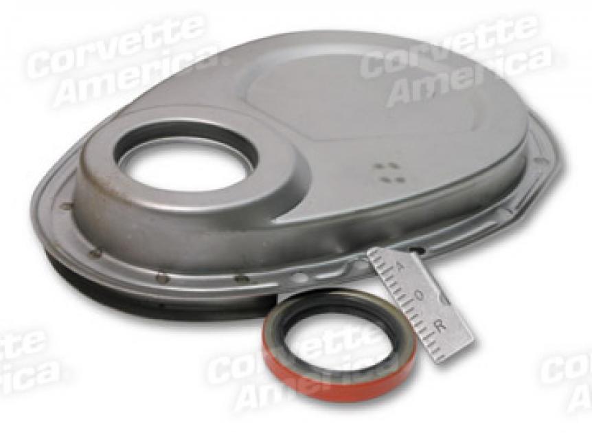 Corvette Timing Chain Cover, with Tab, 327 High Performance, 1962-1968