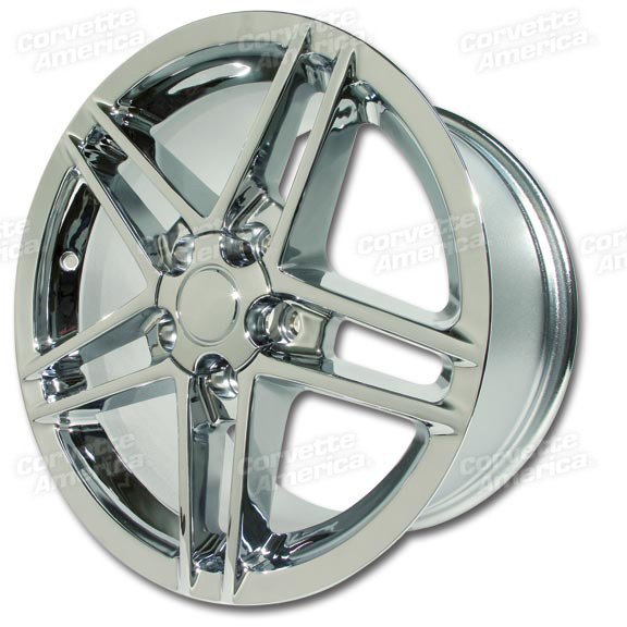 Corvette Wheel, C6 Z06 Chrome 17" x 9.5" 54mm Offset, 1988-2004 ...