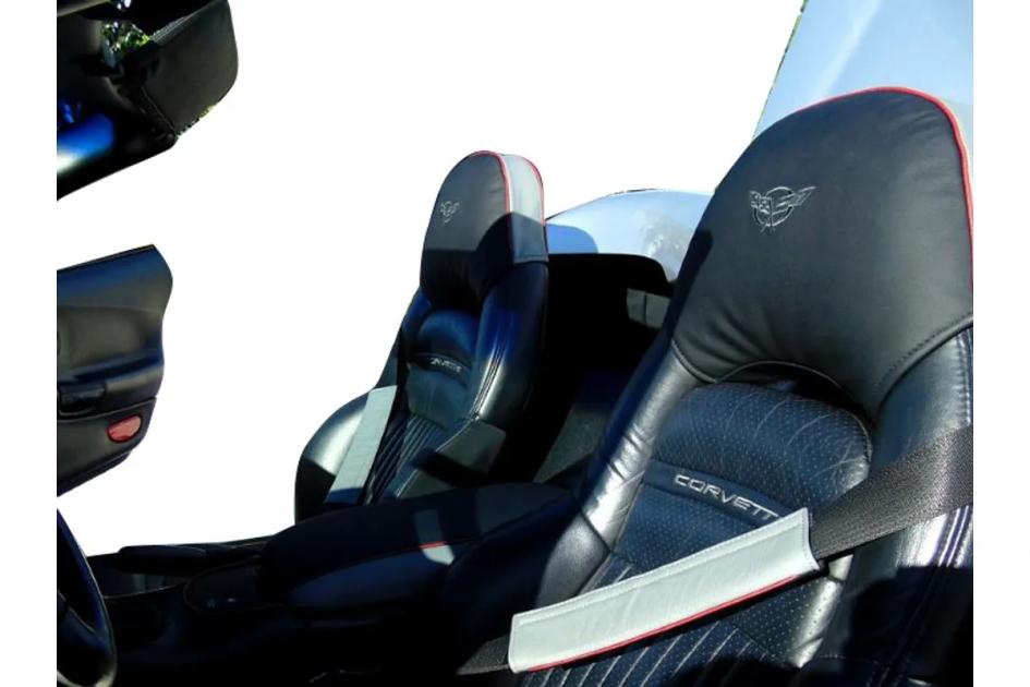 CA 1997-2004 Chevrolet Corvette Leather Headrest Cover | Corvette Depot
