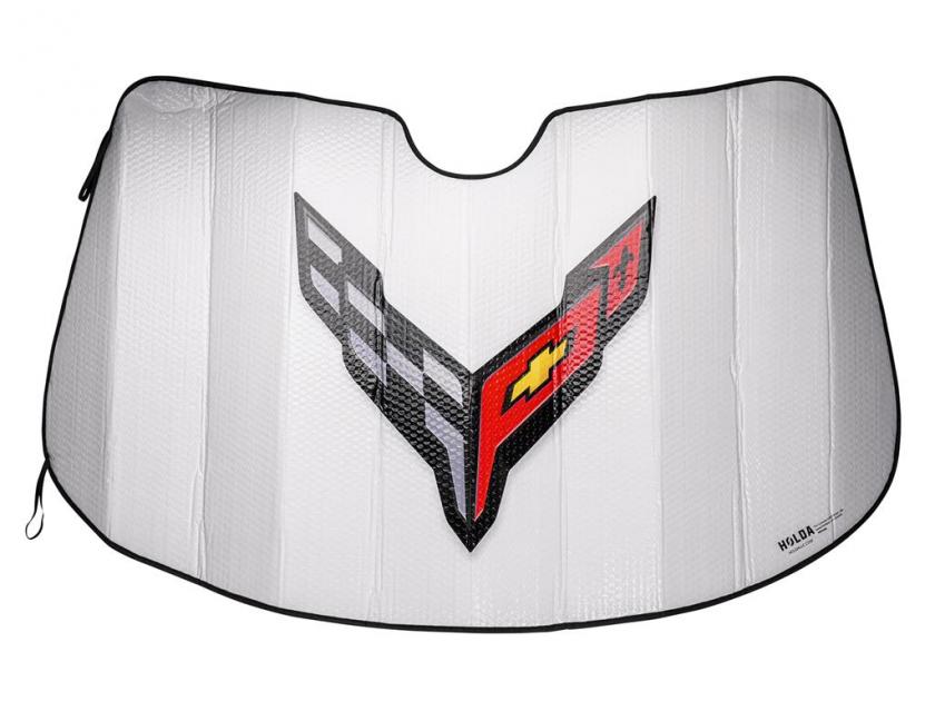 2020-2023 Roll Up Windshield Sun Shade With C8 Logo | Corvette Depot
