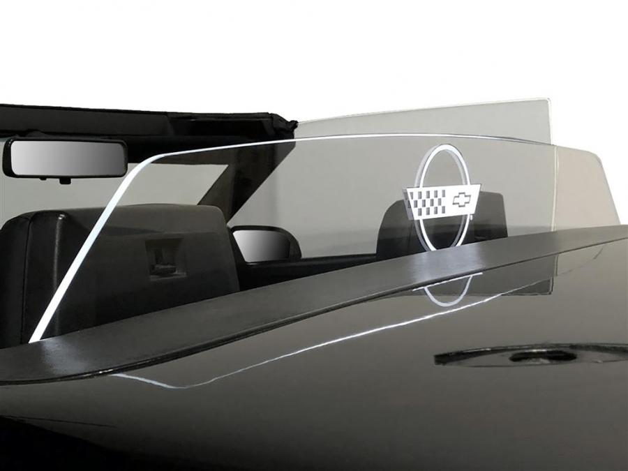 86-96 Clear Convertible Wind Restrictor / Deflector with C4 logo ...