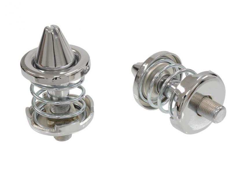 58-67 Chrome Hood Lock / Latch - Male Pop Up Assembly - Set of 2 ...