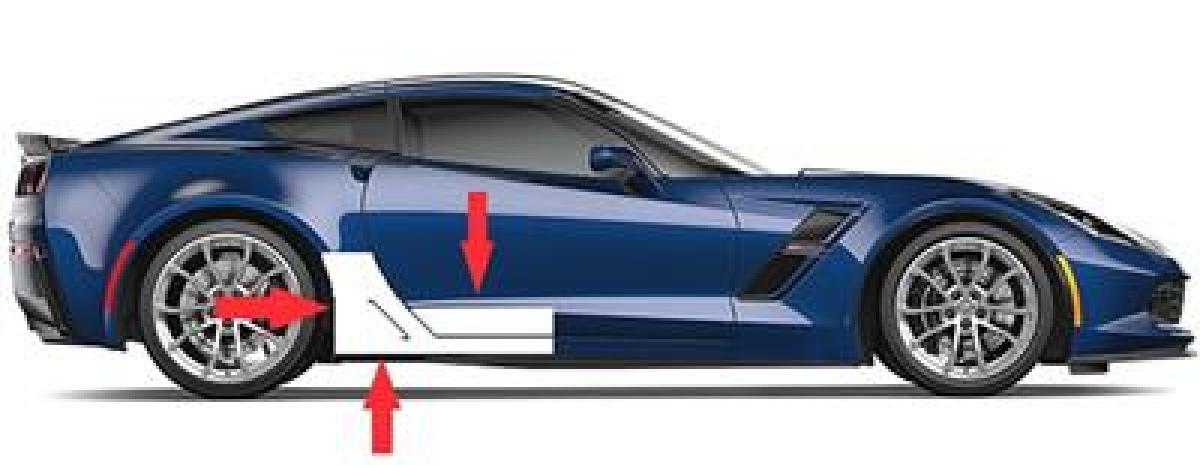 15-19 Cleartastic Z06 / Grand Sport Rocker Panel And Lower Door Paint ...