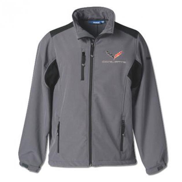 Jacket - C7 Corvette Men's Reebok Graphite Softshell | Corvette Depot