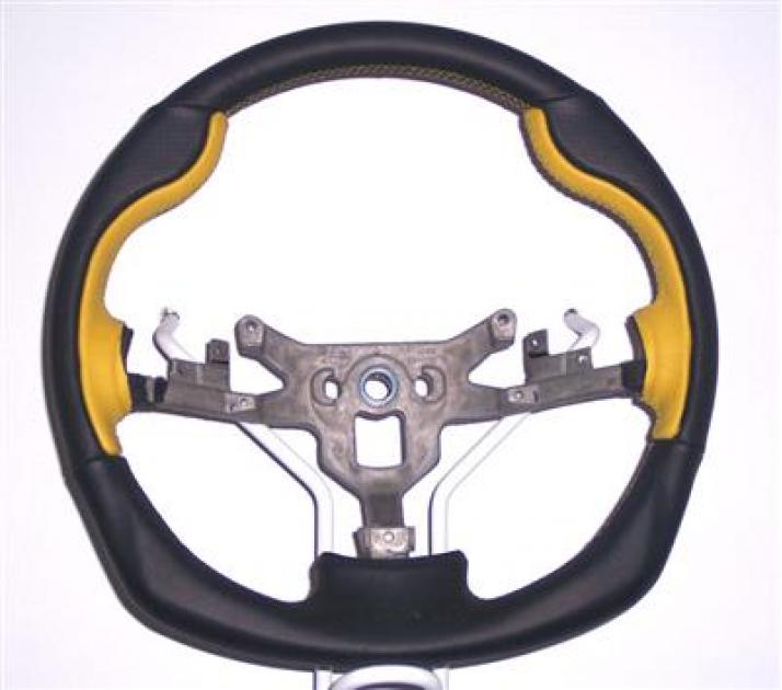 06-11 2-Tone Yellow / Black Shape Change Steering Wheel | Corvette Depot