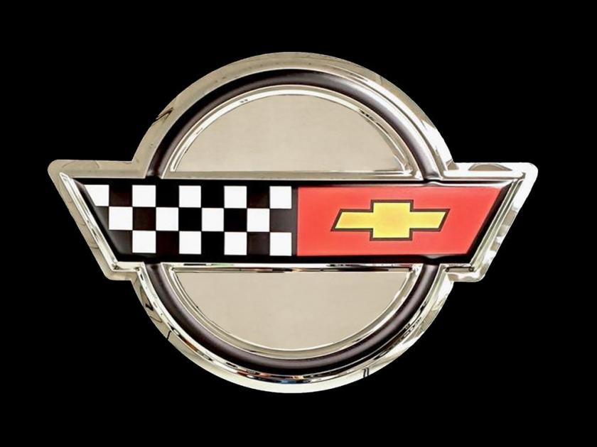 C4 Emblem Chrome Domz Sign | Corvette Depot