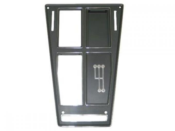 72-76 Shifter Console Plate - 4 Speed No Air | Corvette Depot