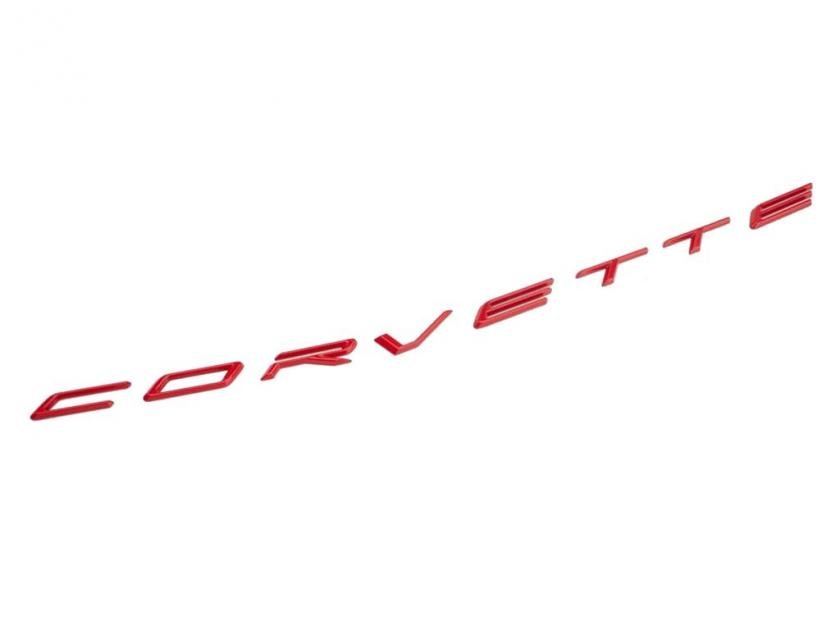 2020-2023 Torch Red Rear Corvette Letters Script Emblem | Corvette Depot