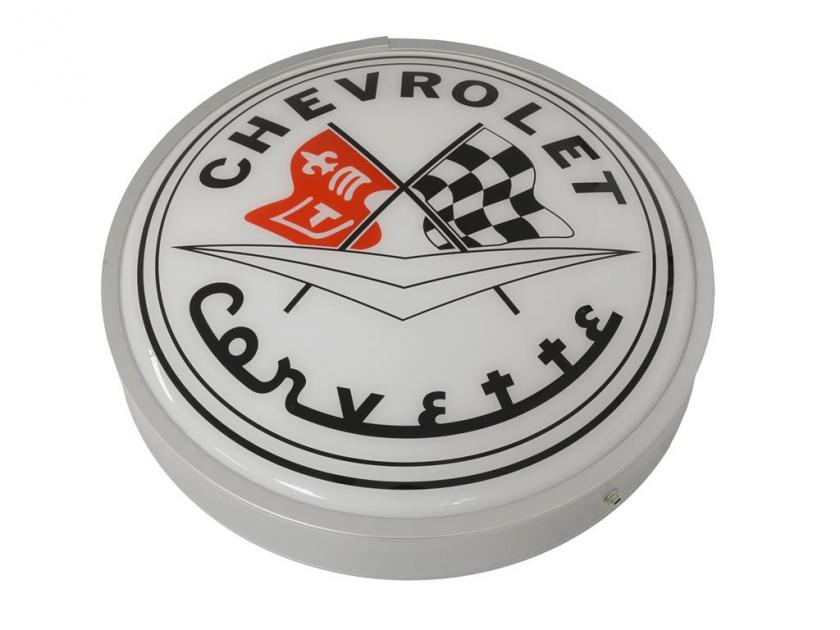 1953-1962 C1 Flags 15" Back-lighted Sign | Corvette Depot