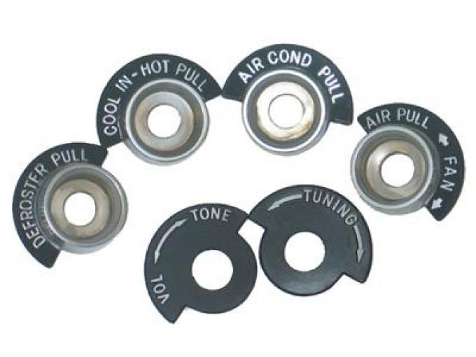 63 Dash Bezel Set - With Air Conditioning - 6 Pieces | Corvette Depot