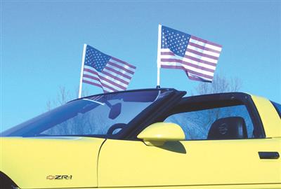 86-96 Flag Caddie - Convertible Windshield Mount | Corvette Depot