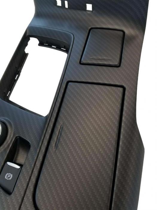 14-19 Matte Finish Carbon Fiber Look Center Shifter Console Plate ...