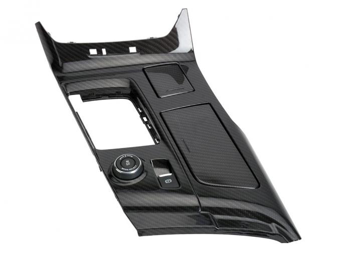 2014-2019 Gloss Finish Carbon Fiber Center Shifter Console Plate ...