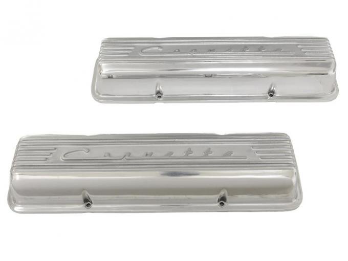 59-82 Valve Covers 283/327/350 Ribbed w/Corvette Script & Fins ...