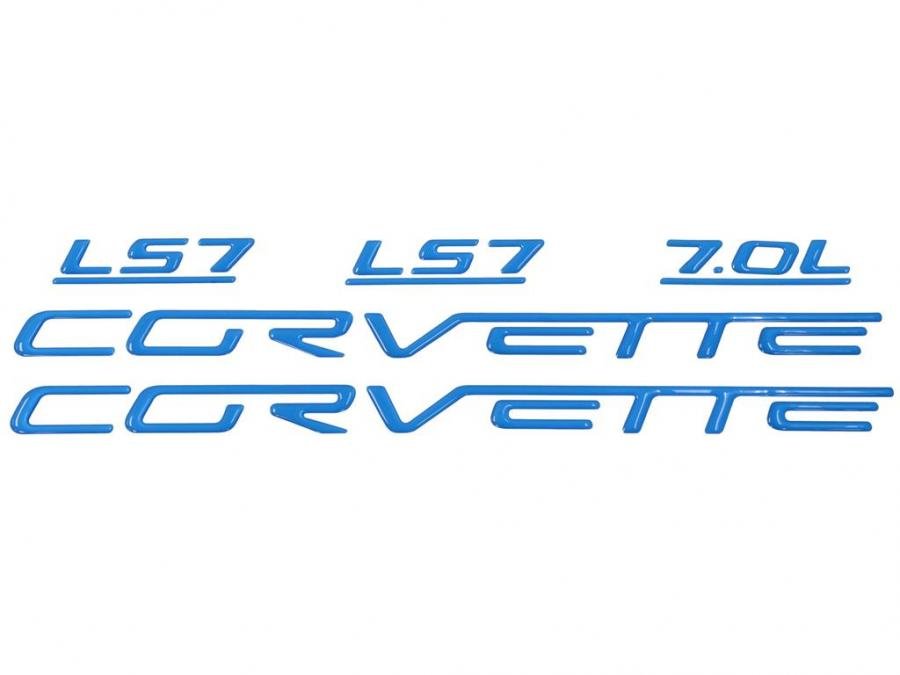 06-13 Fuel Rail Cover 3D Decals - Corvette Letter/Emblem with LS7 ...