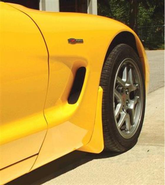 97-04 Front Fender Splash Guards - Altec Molded Painted | Corvette Depot