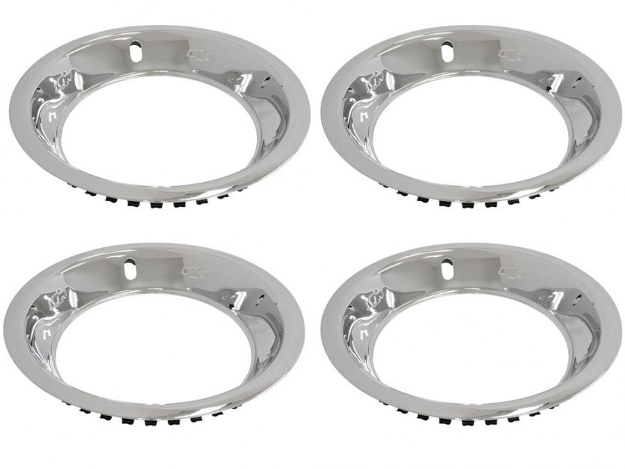 69-82 Rally Wheel Trim Rings - With Bowtie Logos | Corvette Depot