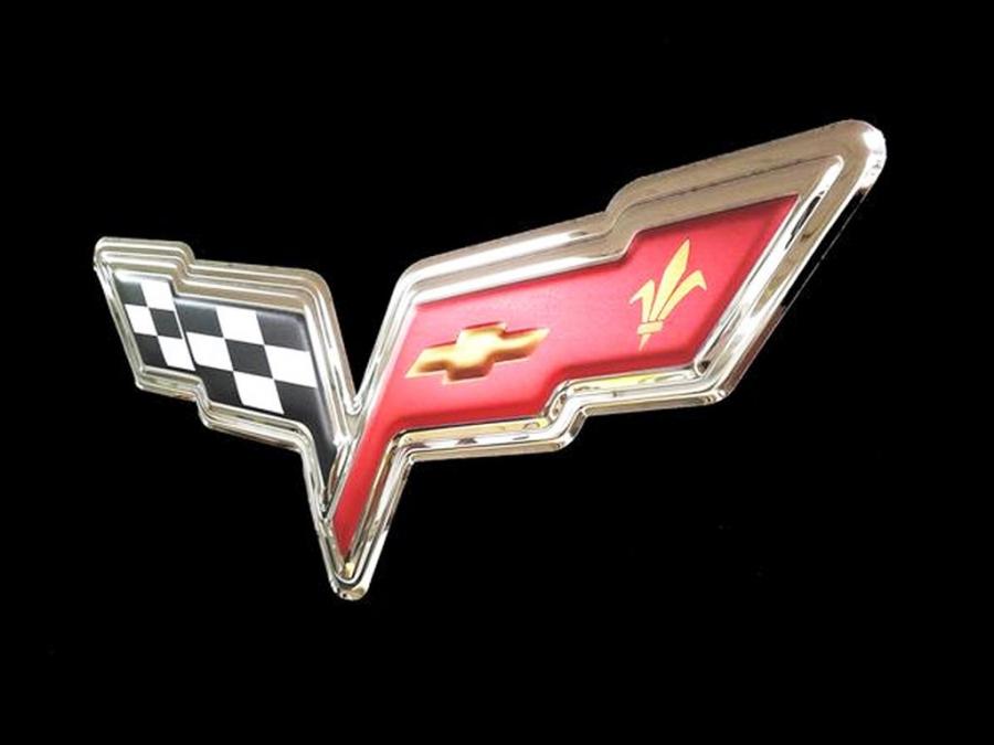 C6 Emblem Chrome Domz Sign | Corvette Depot