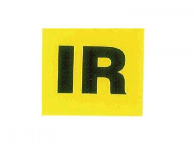 66-68 Valve Cover Engine Code Decal "IR" L71 435HP 4 Speed | Corvette Depot