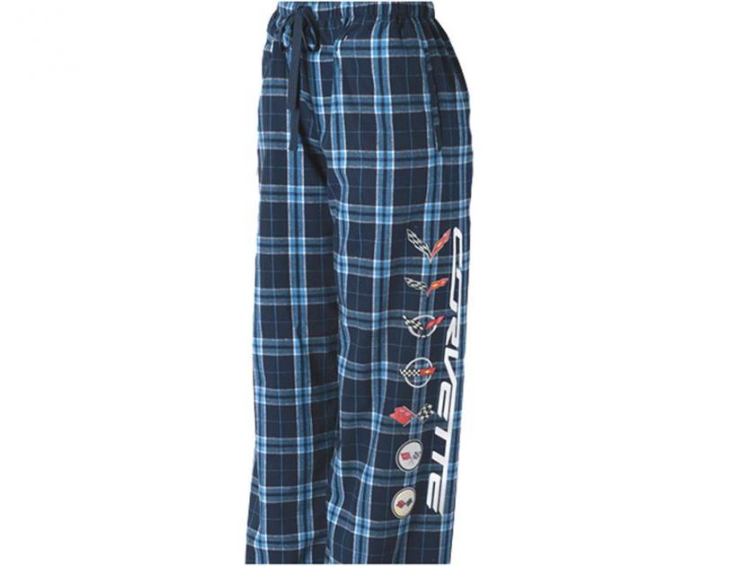 Corvette Generation Blue And Black Pajama Pants | Corvette Depot