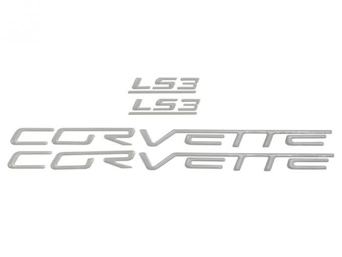 05-13 Fuel Rail Cover 3D Decals - Corvette Letters / Emblem Decals with ...