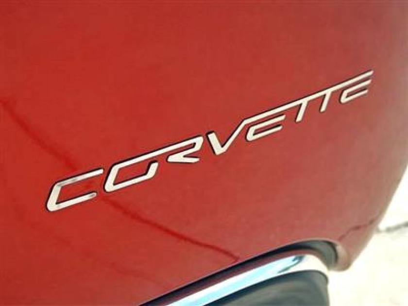 05-13 Rear Bumper Corvette Letters / Emblem - Polished Stainless Steel ...