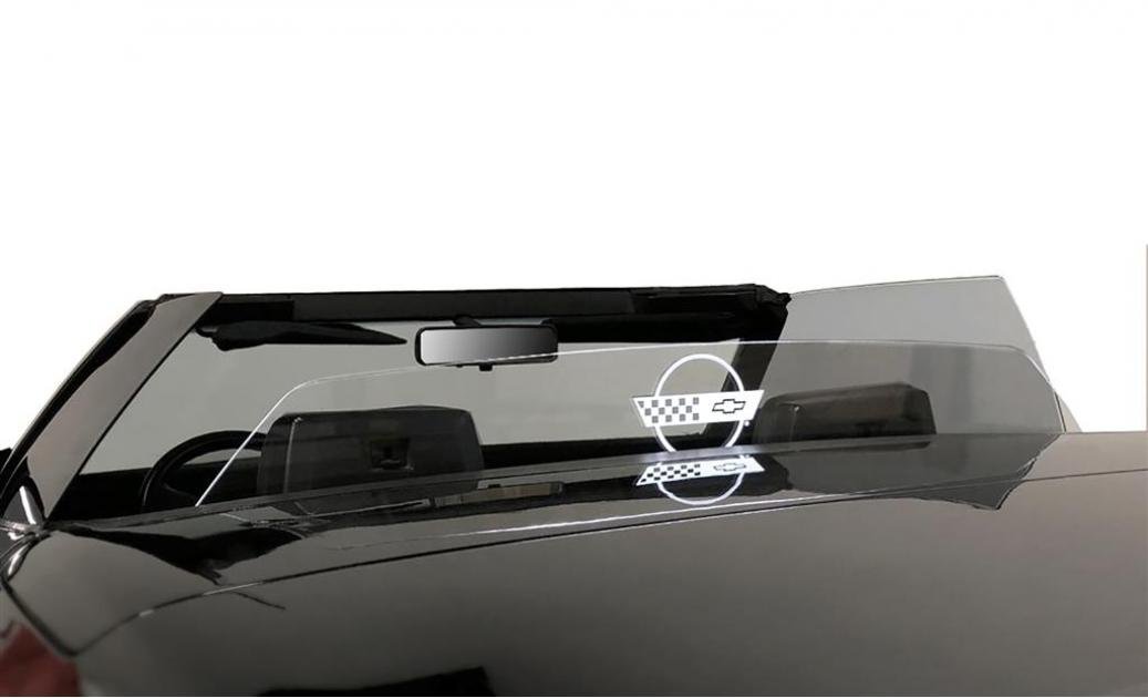 86-96 Clear Convertible Wind Restrictor / Deflector with C4 logo ...