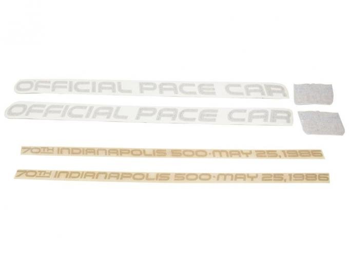 86 Decal Kit - Pace Car Gold And Black Door Logo | Corvette Depot