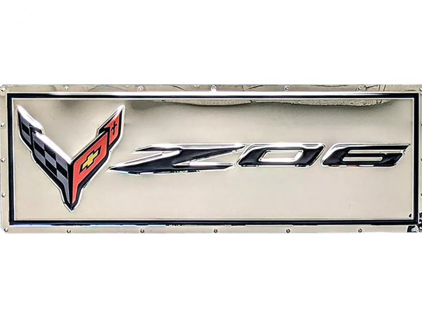 C8 Z06 Emblem Chrome Domz Sign | Corvette Depot