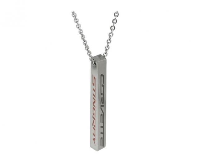 C7 Corvette Stingray Bar Necklace - Stainless Steel | Corvette Depot