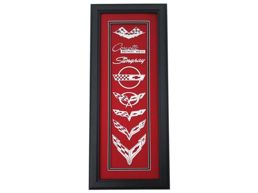 C1 - C8 All Generations Corvette Emblem Shadow Box | Corvette Depot