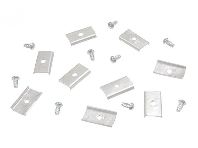 56-62 Hardtop Front Bow Weatherstrip Retainers With Rivets | Corvette Depot