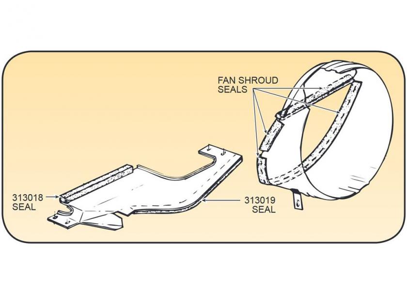 68-70 Radiator Baffle Front Seal | Corvette Depot