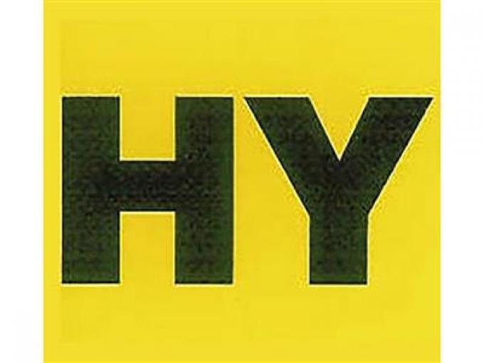 69 Valve Cover Engine Code Decal "HY" 300 HP Manual | Corvette Depot
