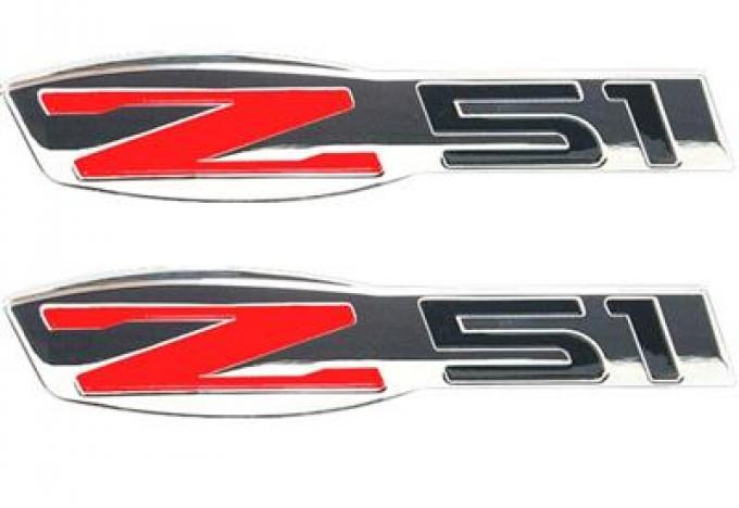 1997-2019 Z51 Emblem - Billet / Chrome Plated - Pair | Corvette Depot