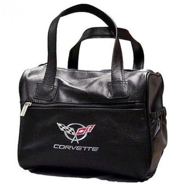 Leather Car Kit Bag - C5 Embroidered Emblem | Corvette Depot
